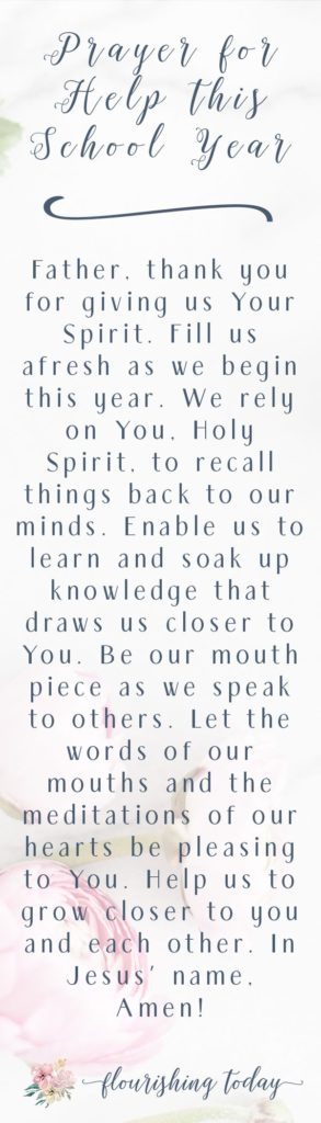 10 Promising Prayers to Start the New School Year - Flourishing Today