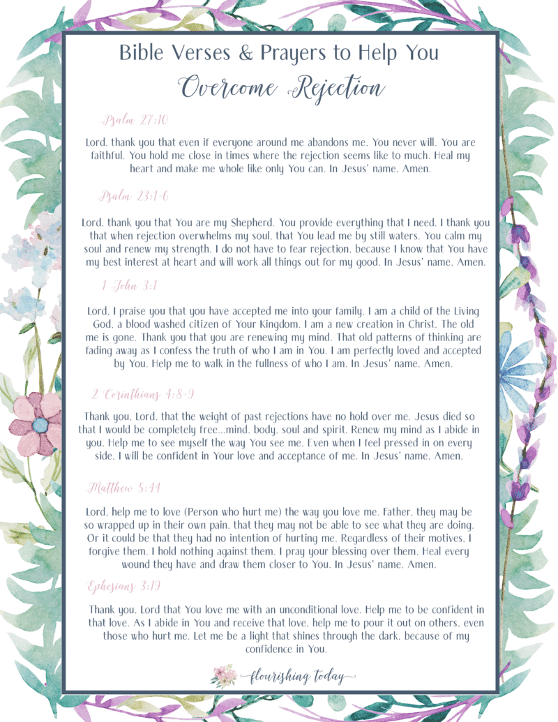 6 Bible Verses to Help You Overcome Rejection in Life - Flourishing Today