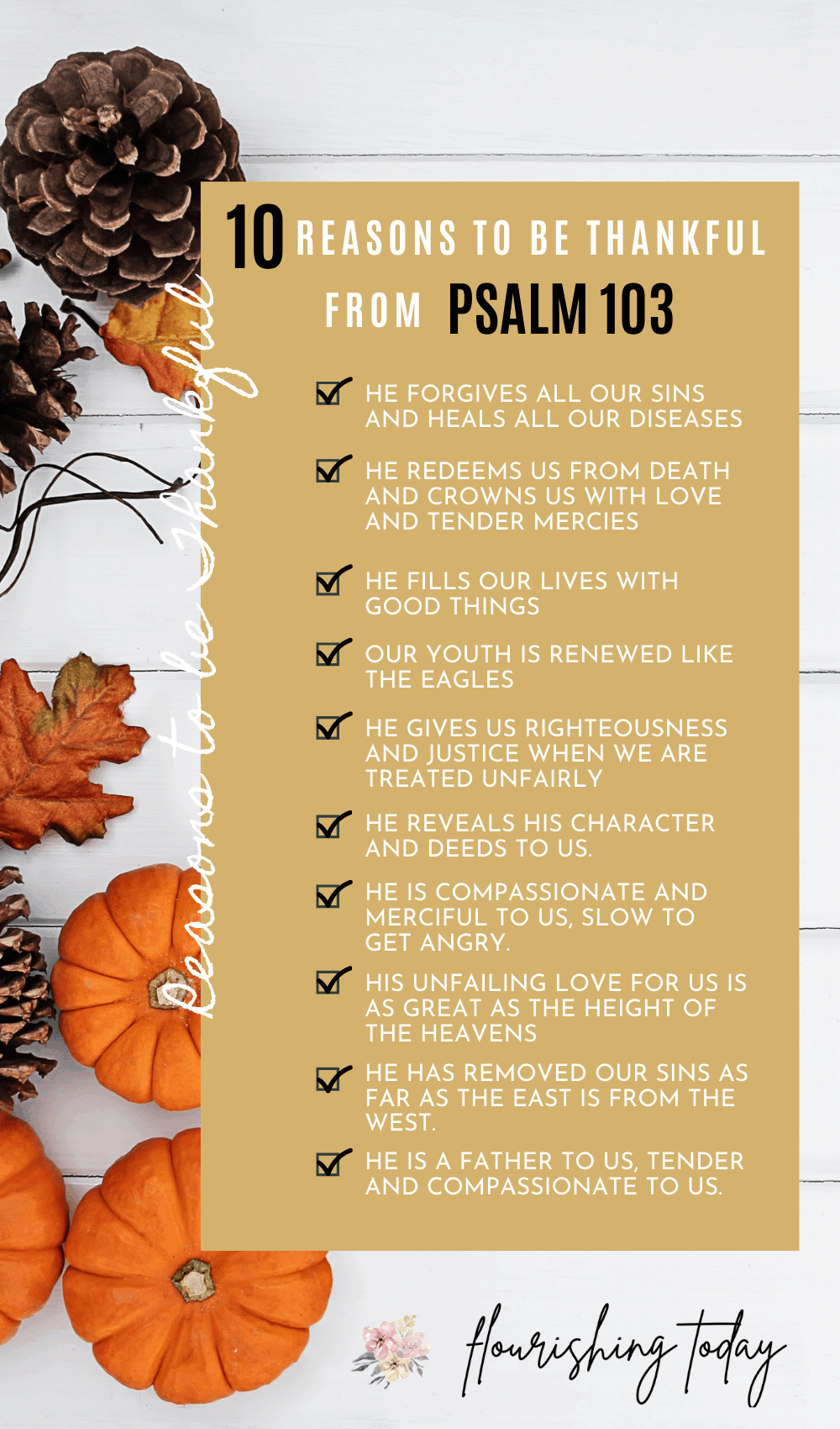 10 Reasons to be Thankful {from Psalm 103} - Flourishing Today